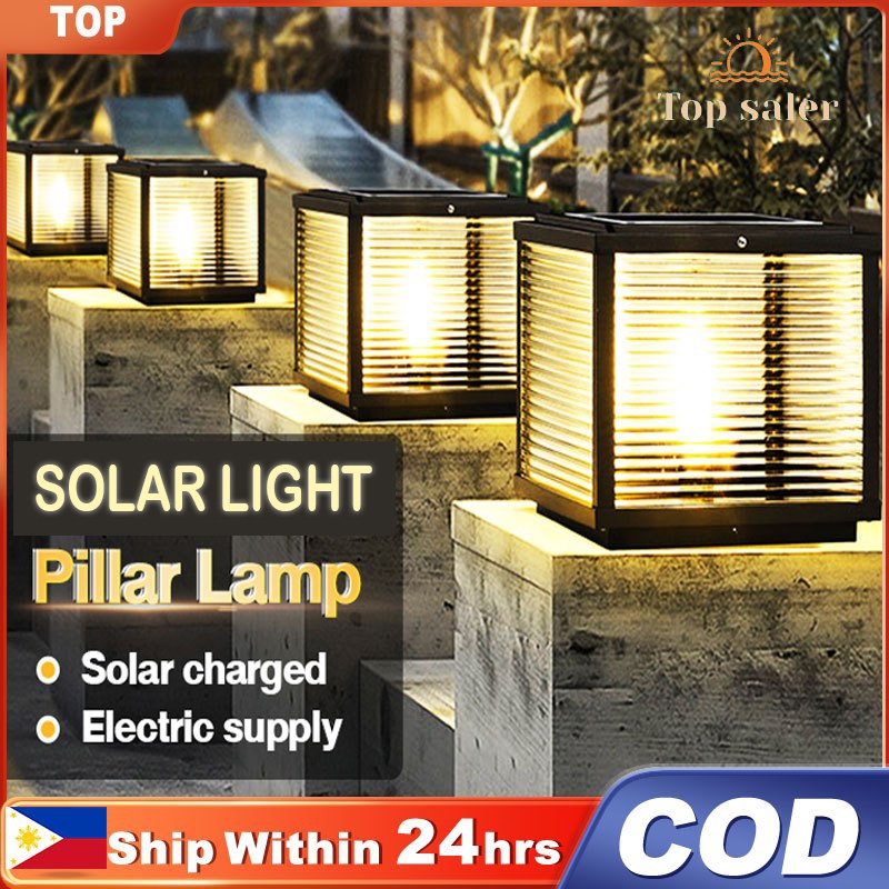 Solar Post Light solar light outdoor waterproof Solar Garden post lamp ...
