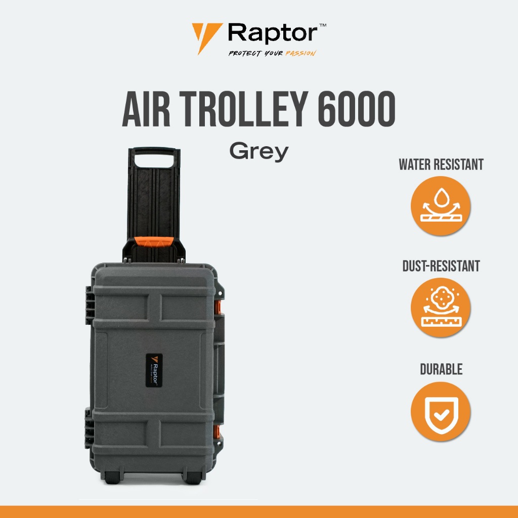 Raptor Case Air Trolley 6000 Grey for Camera, Drone & Accessory ...