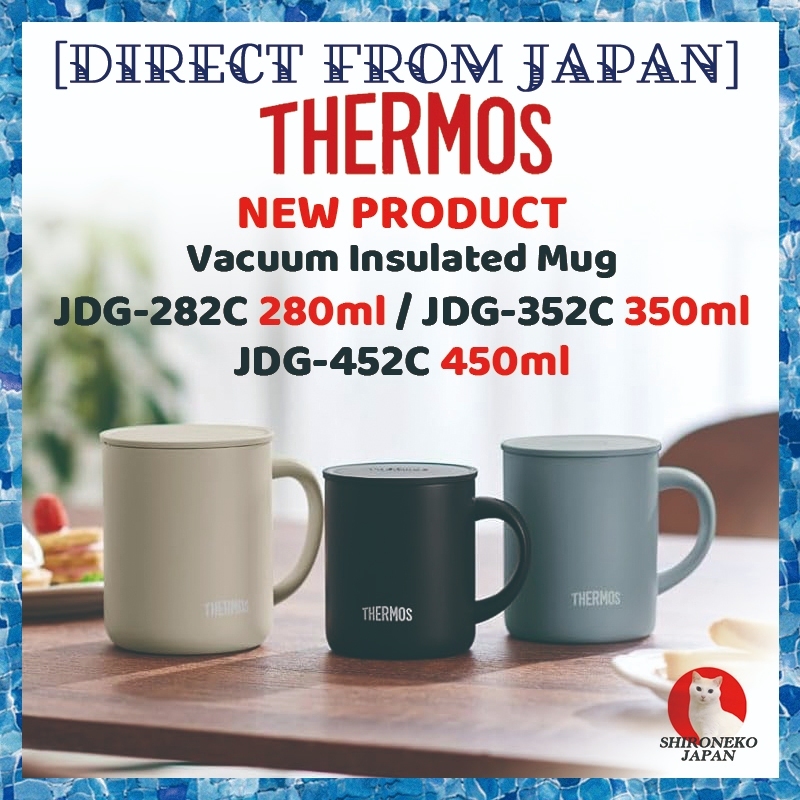 Thermos Vacuum Insulated Mug with Lid JDG Series JDG-282C 280ml JDG-352C 350ml JDG-452C 450ml ...