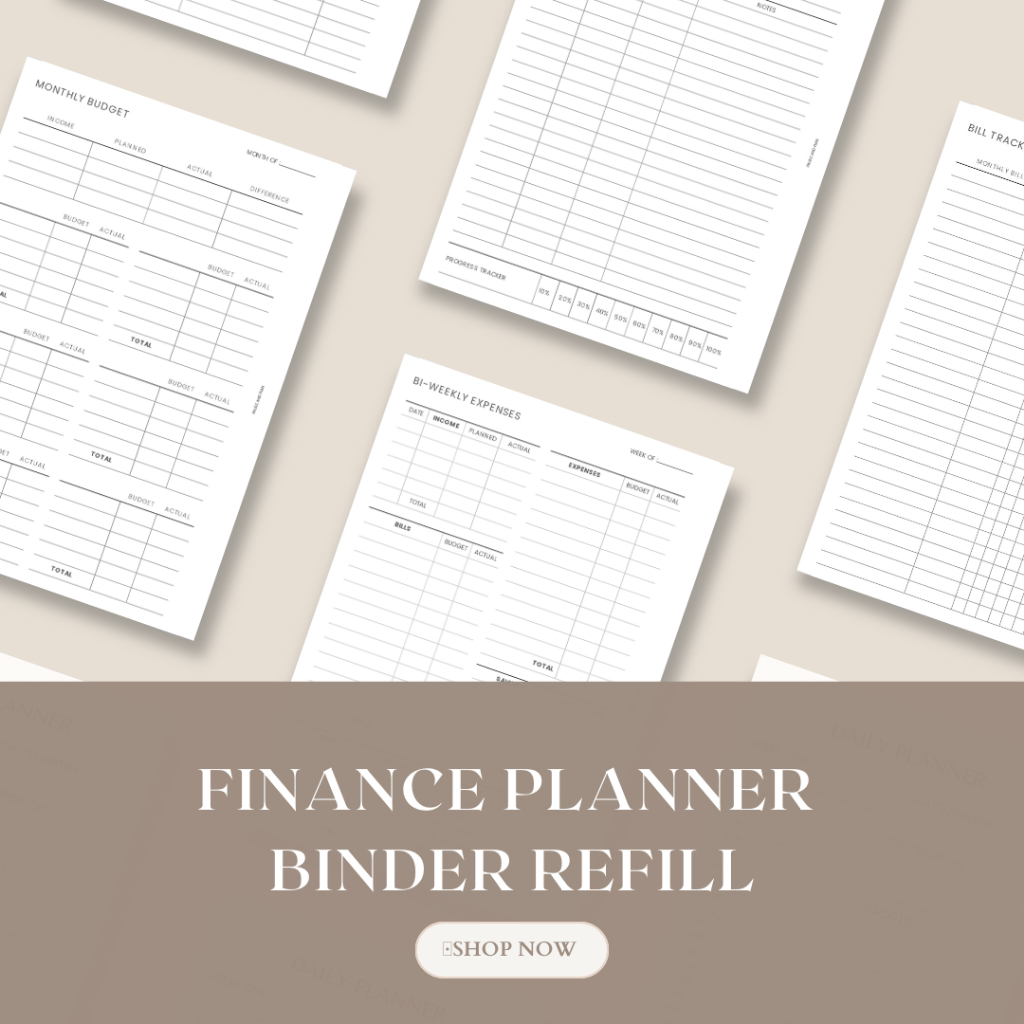 Budget and Finance Planner Inserts | Income, Expense, Budget, Savings ...