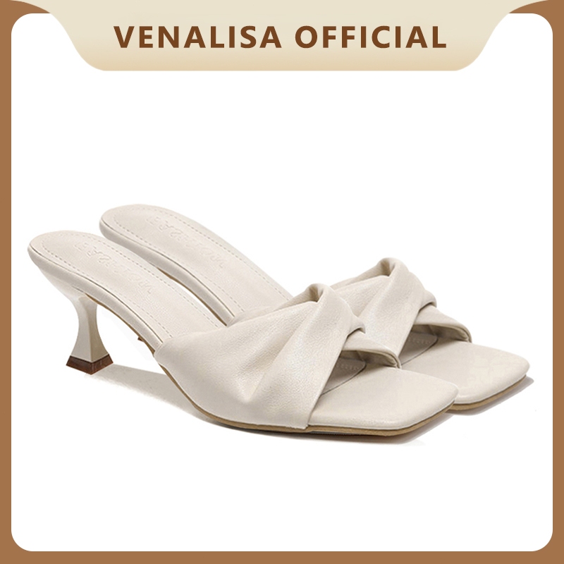 Venalisa Women's High Heels 2 Inch Slipper Sandals Stiletto Heel Open ...