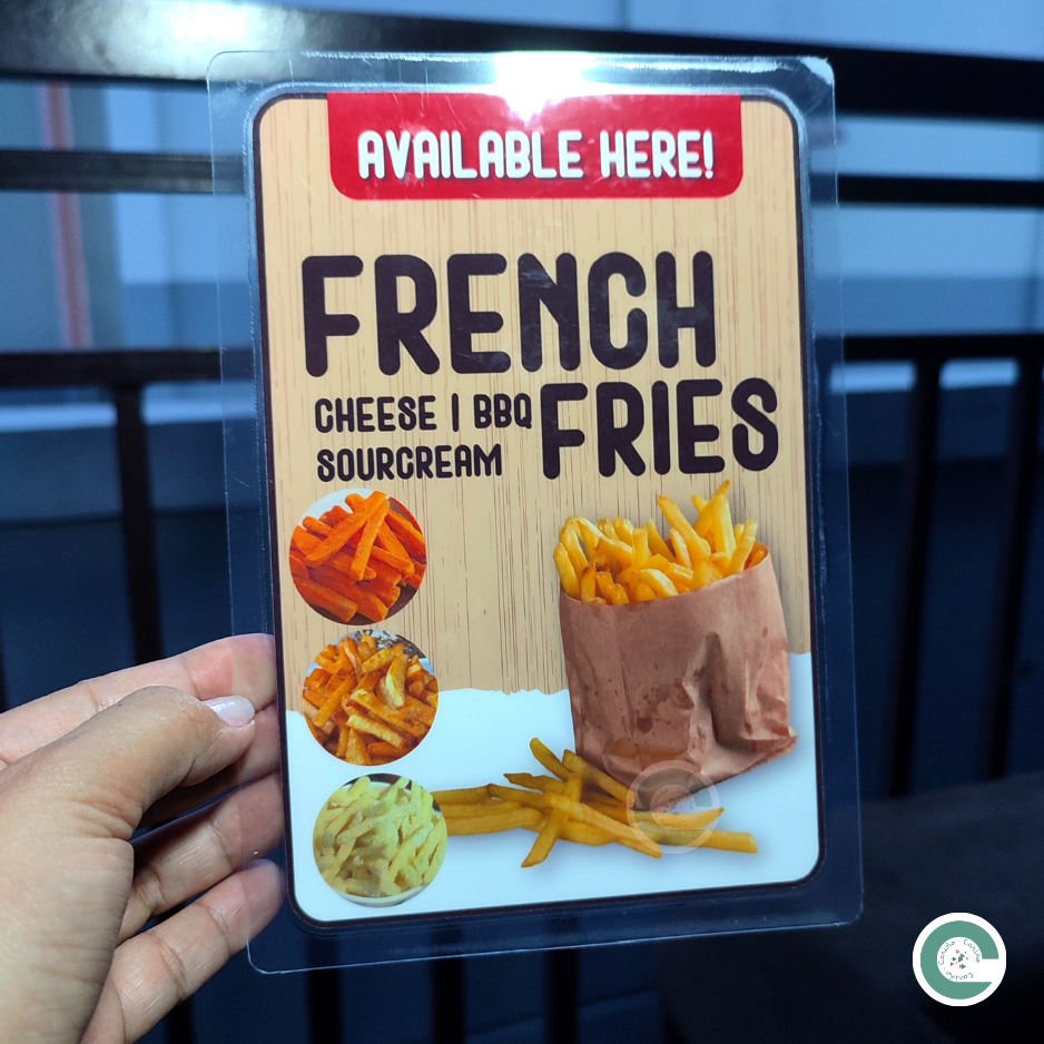 Fries Signage l Fries Sign | Laminated Signage | Signage | Shopee ...