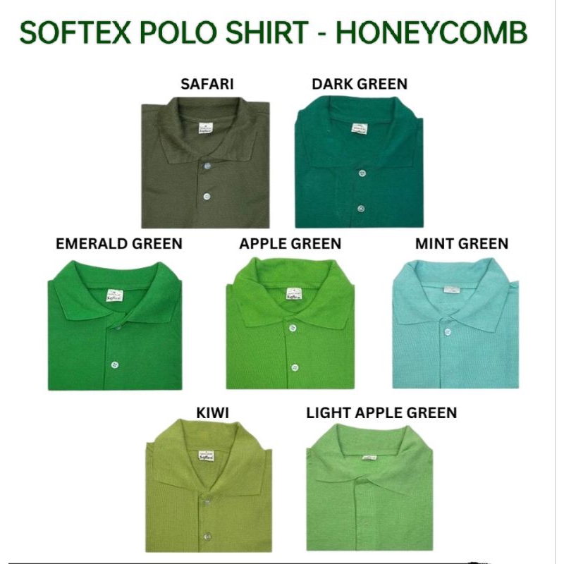 SOFTEX/WHISTLER HONEYCOMB UNISEX POLO SHIRT SET D | Shopee Philippines