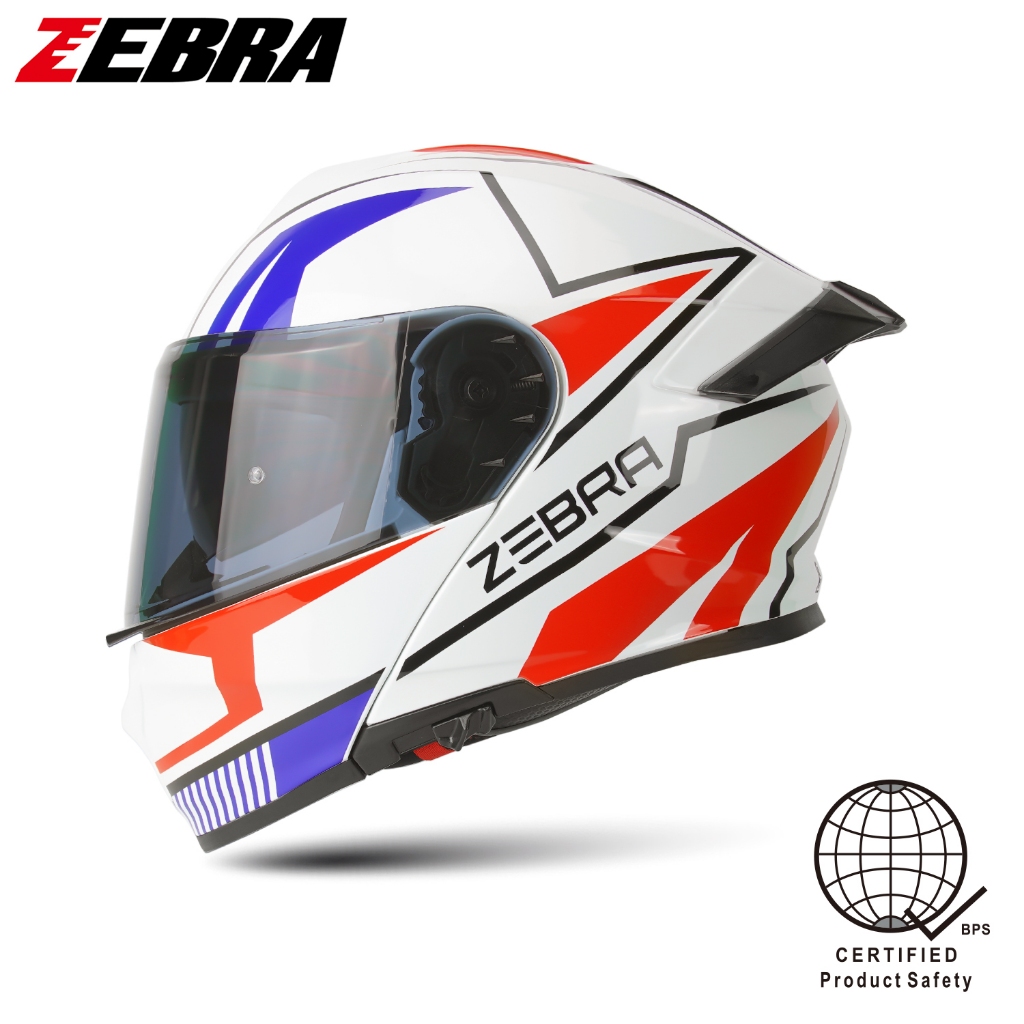 ZEBRA A113 RITZY EDGE Modular Helmet Dual Visor Motorcycle | Shopee ...
