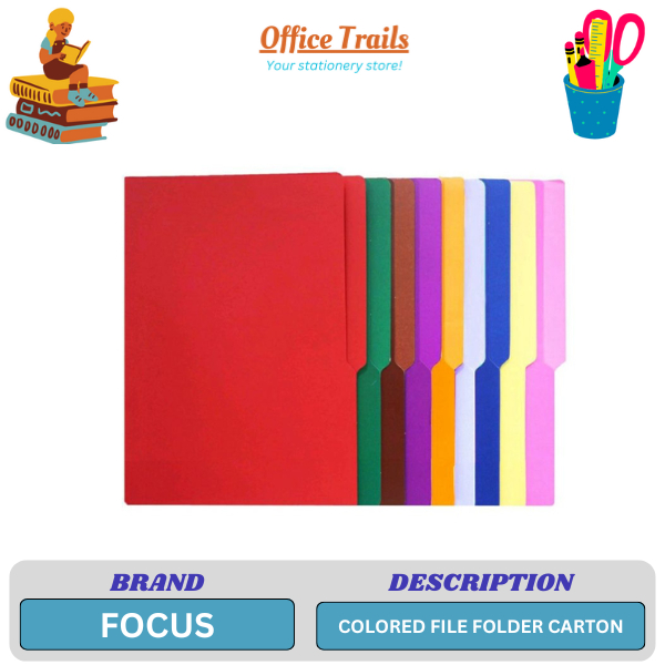 10 PCS FOCUS FILE FOLDER CARTON COLORED SHORT/LONG | Shopee Philippines