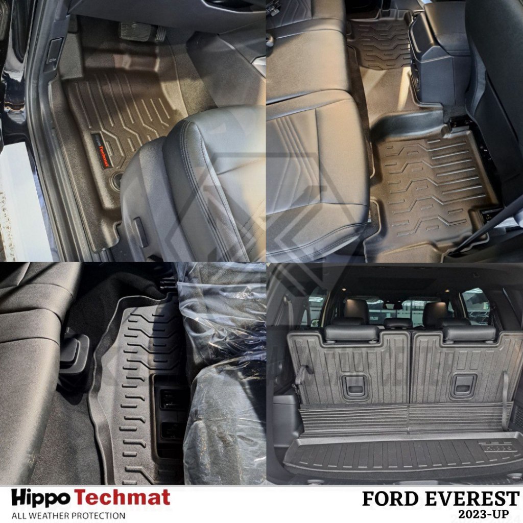 ALL-NEW FORD EVEREST 2023-2024 HIPPO TECHMAT PRO DEEP DISH CAR MATS | Shopee Philippines