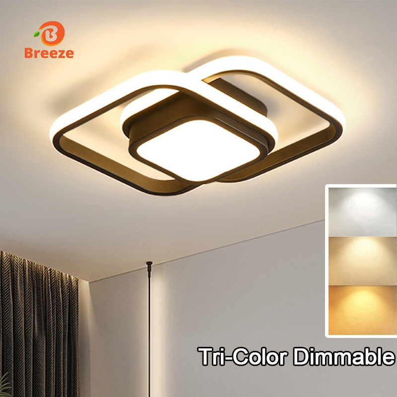 LED Ceiling Light Modern Tri-Color Ceiling Light Chandelier for Hallway ...