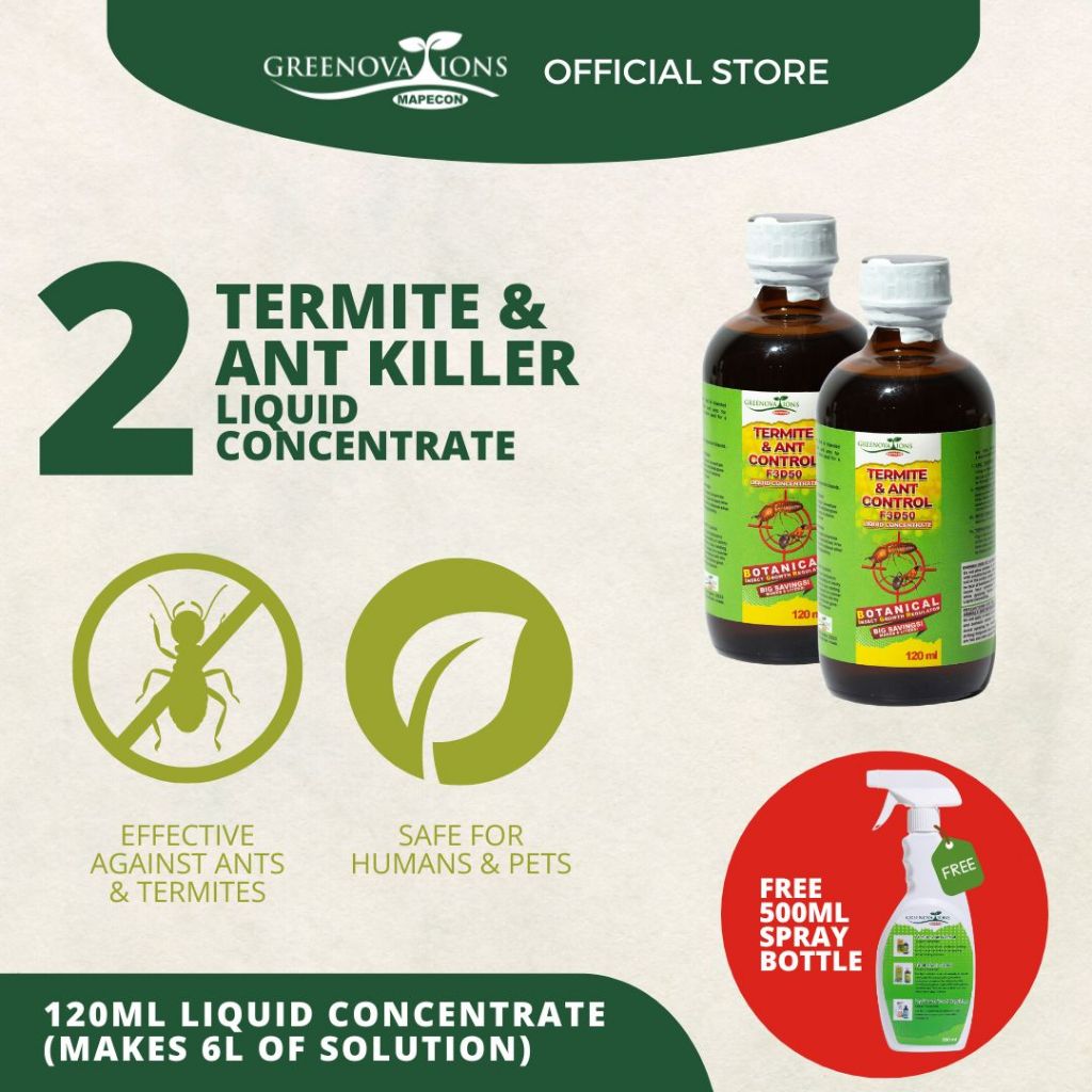 MAPECON Termite & Ant Killer Liquid Concentrate — BUNDLE OF 2 with FREE ...