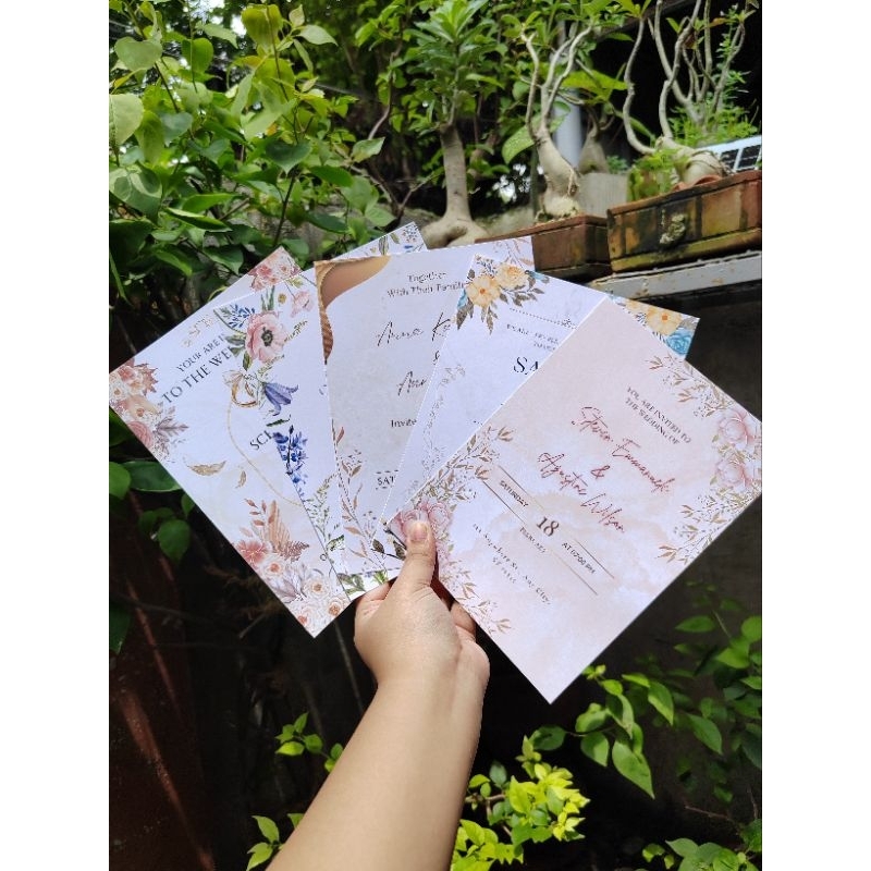 5pcs Wedding Invitation 5R Size (PRINT ONLY) | Shopee Philippines