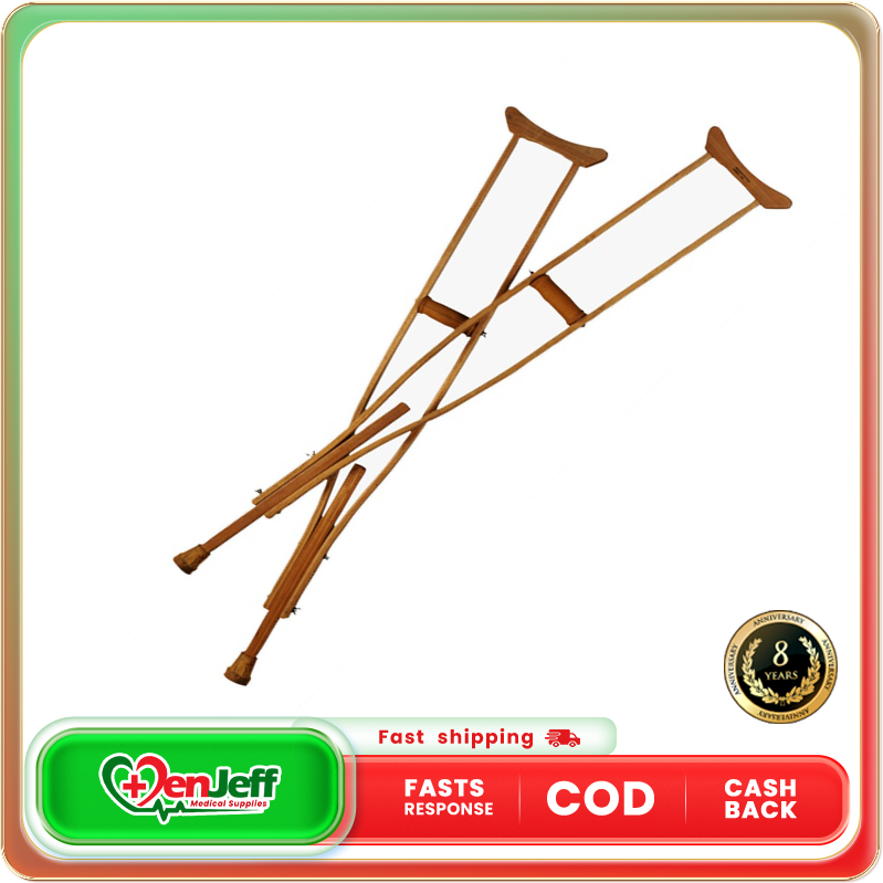 Saklay Wood Crutches Medical Crutches Saklay Height Adjustable Crutches ...