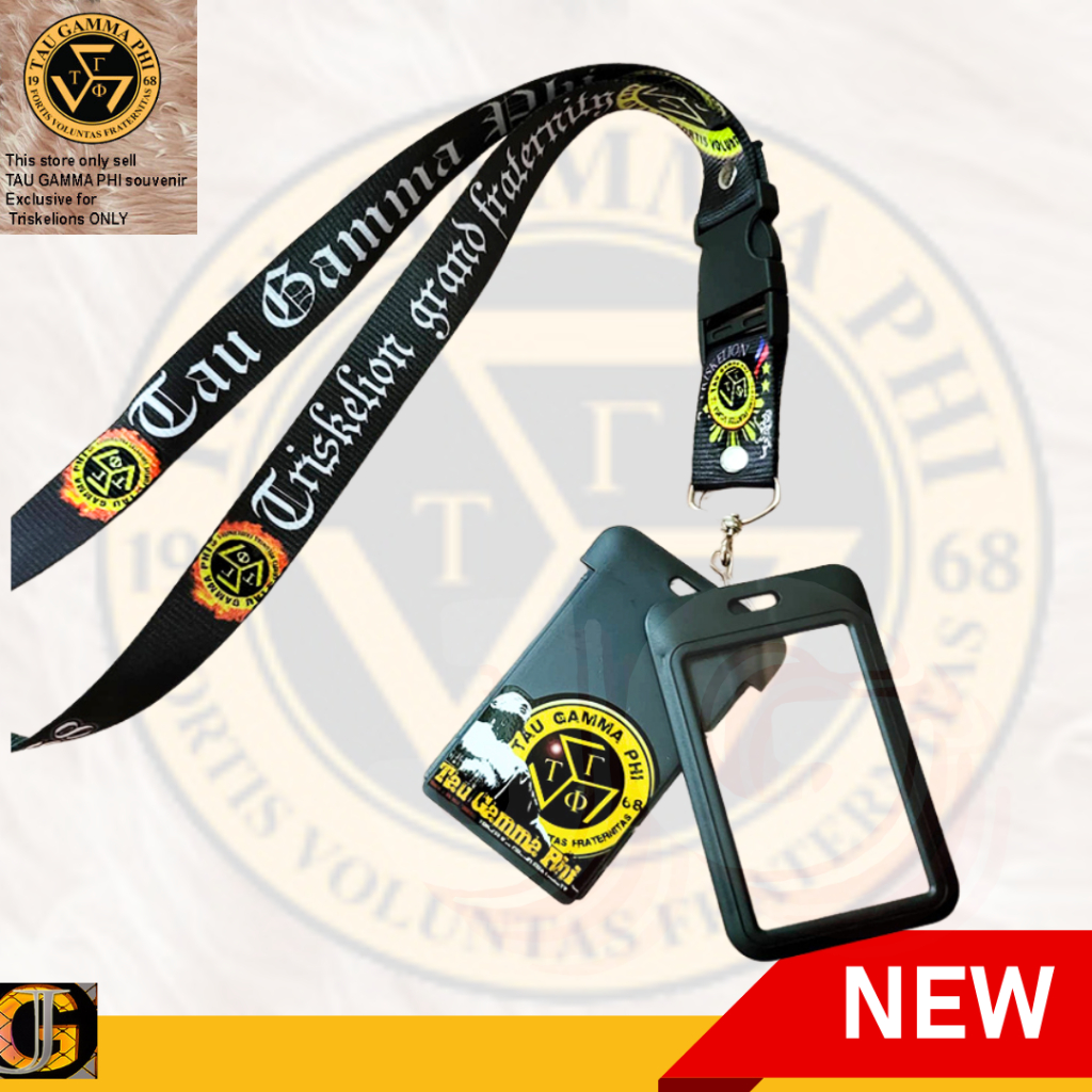 jg Tau Gamma Phi Black Lanyard Triskelion Id Lace & Name Tags | Shopee ...
