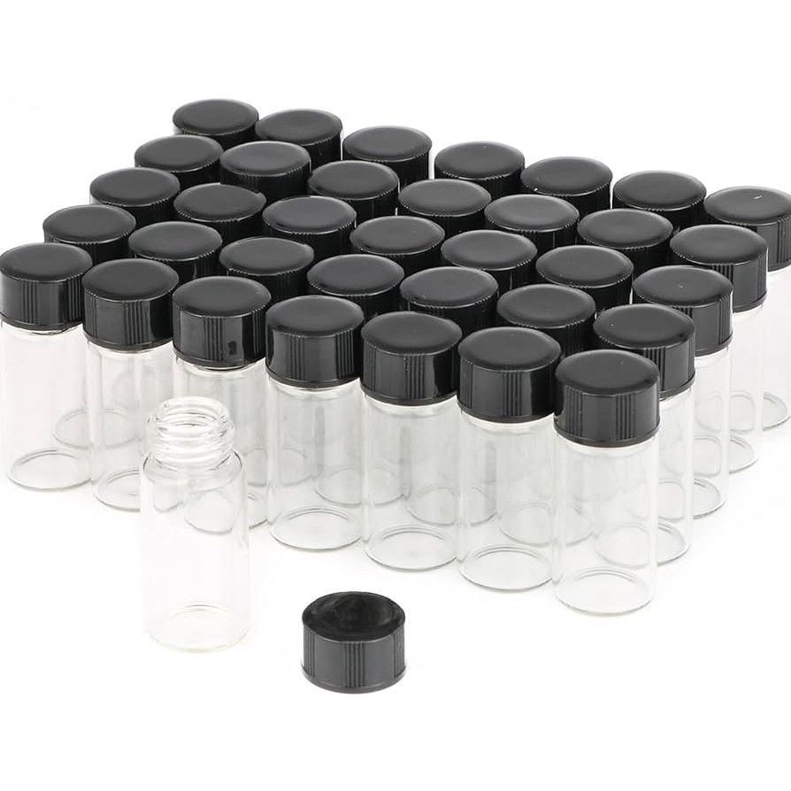 MT-DRAM VIAL CLEAR GLASS WITH SCREW CAP 5M(1PC) | Shopee Philippines