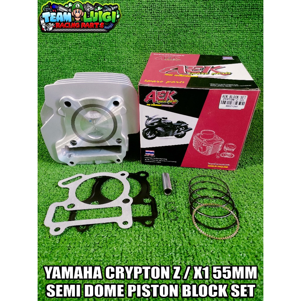 AEK YAMAHA CRYPTON Z / X1 55MM SEMI DOME PISTON CYLINDER BLOCK SET 100% ...