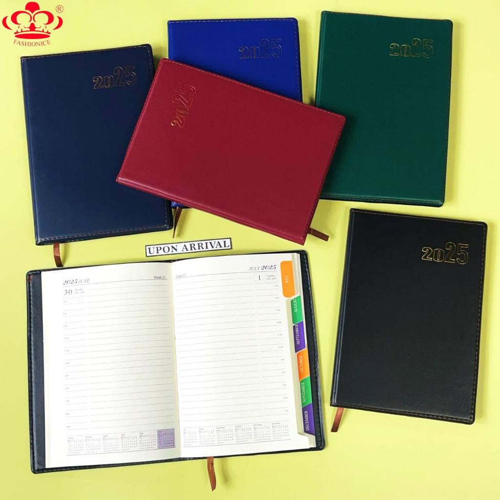 Year 2025 Notebook Planner Leather Hardcover Journal Planner Calendar ...