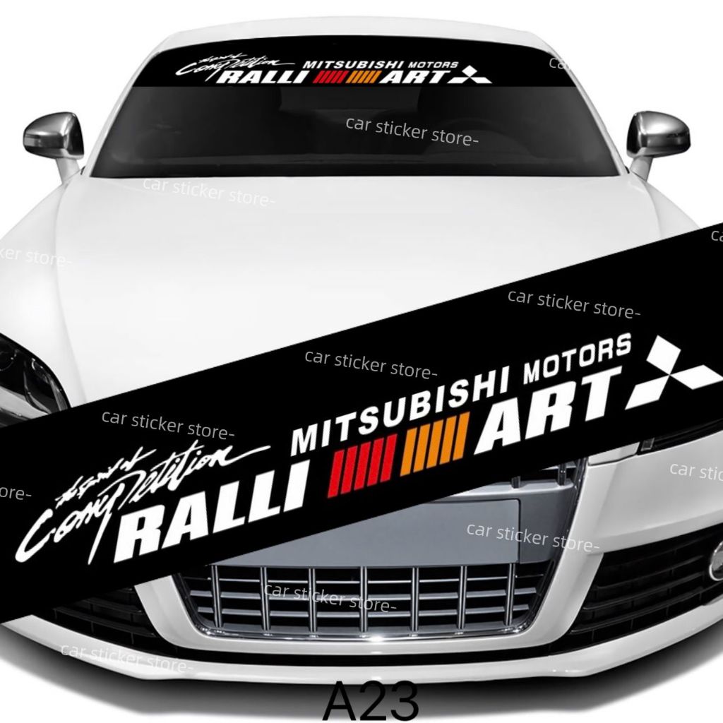 Car Ralli ART windshield sticker Mitsubishi P3011（Free Tools） | Shopee ...
