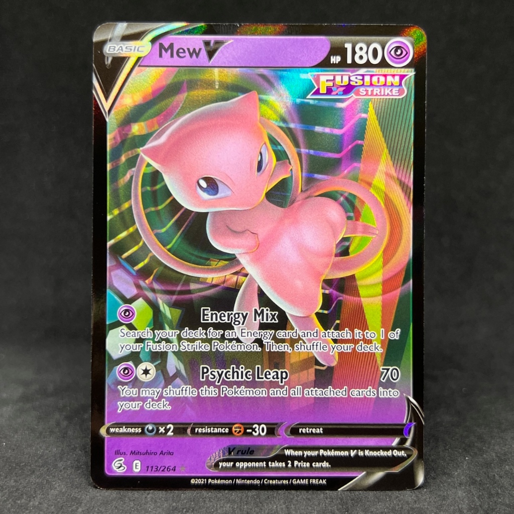 Pokemon TCG Mew V Ultra Rare 113/264 2021 Sword & Shield Fusion Strike | Shopee Philippines