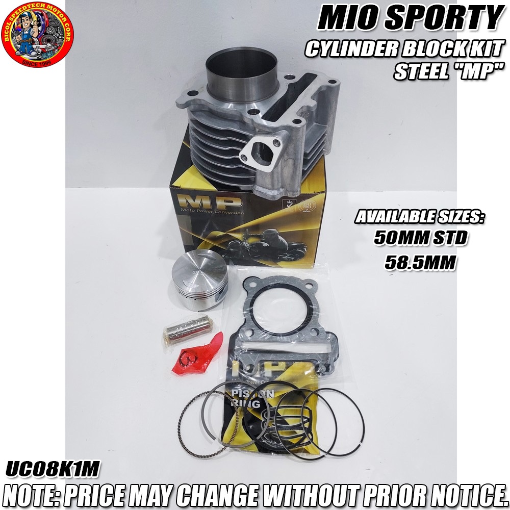 MIO SPORTY CYLINDER BLOCK KIT STEEL "MP"(UC08K1M) | Shopee Philippines