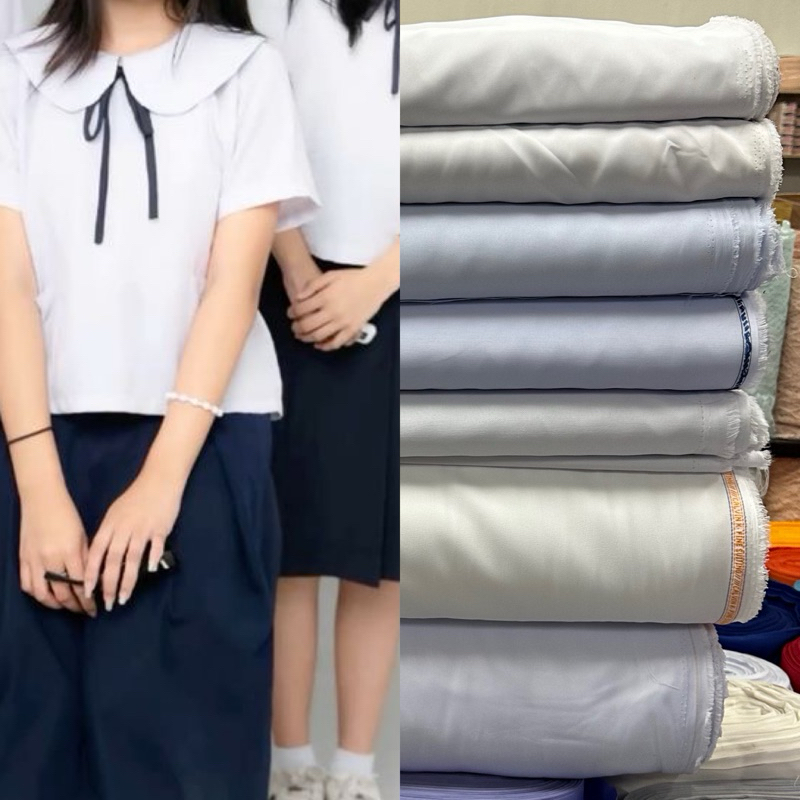 White Tela for School Uniform (Per Yard) | Shopee Philippines
