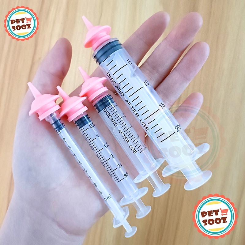 Kitten Syringe feeder Cat Feeding bottle nipple Silicone Puppy milk ...