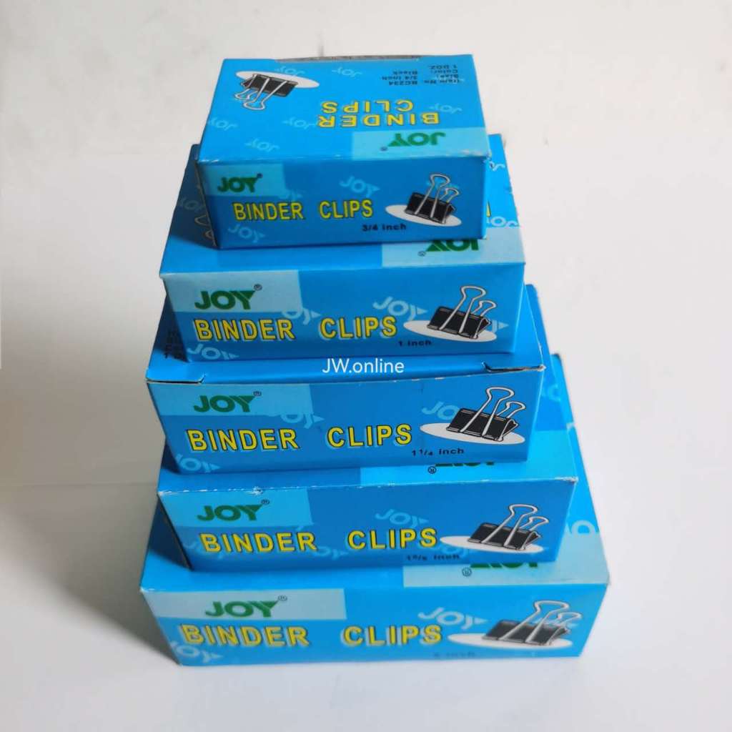 JOY BINDER CLIPS/ 2‘，1 5/8", 1 1/4", 1"， 3/4",5size | Shopee Philippines