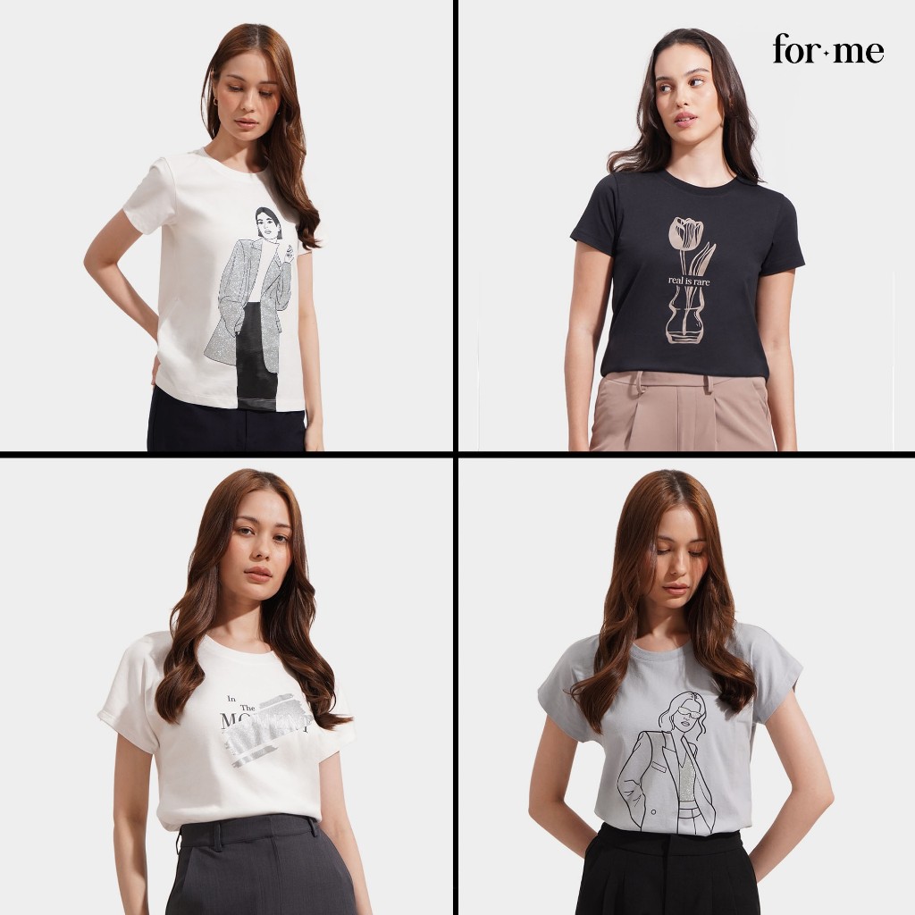 ForMe Regular Graphic T-Shirt Collection For Women | Shopee Philippines