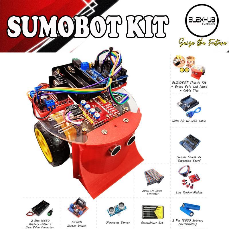 Elexhub Sumobot Complete Kit For Stem 2wd Car Kit Shopee Philippines