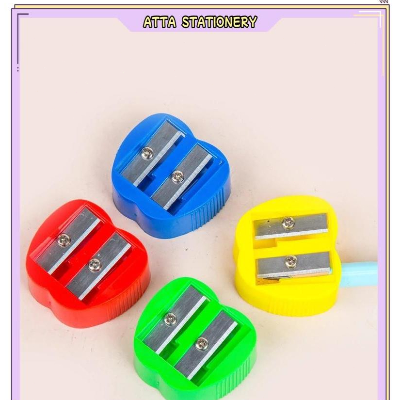 828 Double Hole Plastic Apple Pencil Sharpener 1PCS/2PCS Student ...