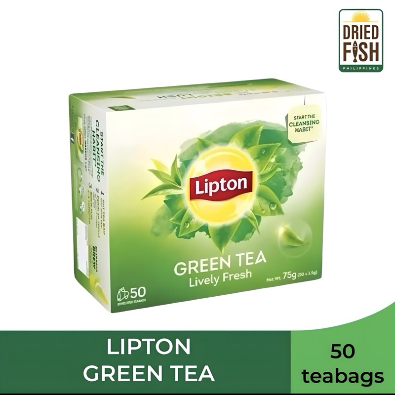 LIPTON Pure Greentea Lively Fresh 100% Natural Variations: 50 teabags ...