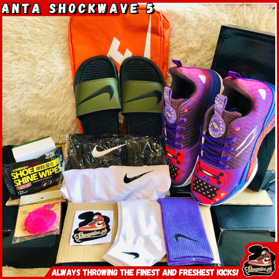 Anta Shockwave 5 Inspired Bundle | Basketball Shoes for Men with Freebies and Gift | Shopee ...