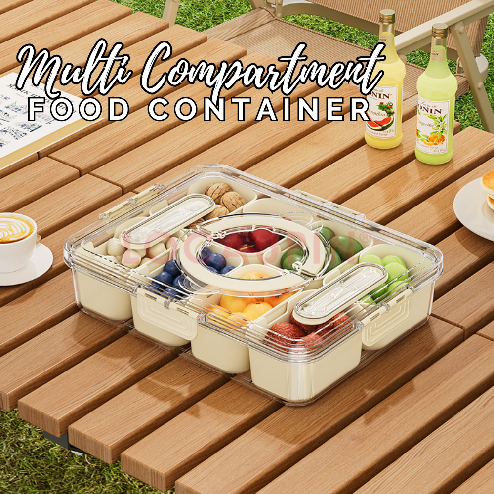 Multi-Compartments Food Storage Box with Lid and Handle High Quality ...