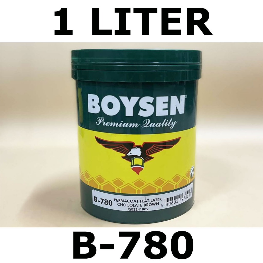 ( 1 LITER ) BOYSEN FLAT LATEX CHOCOLATE BROWN B-780 FOR WOOD AND CEMENT ...