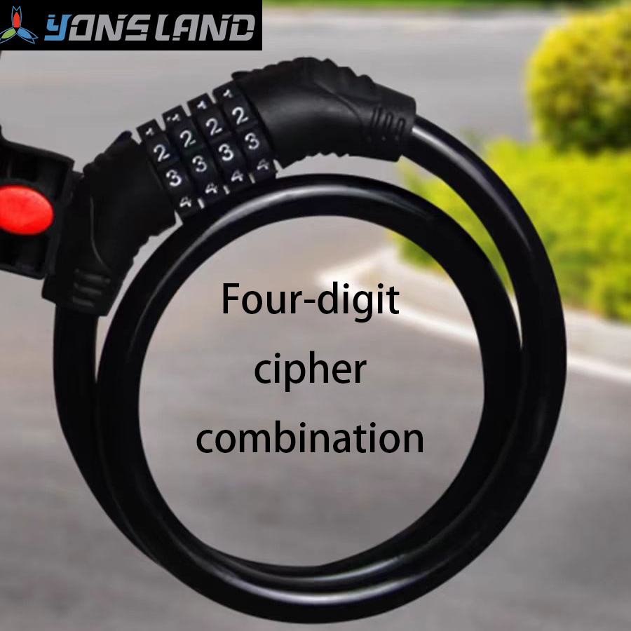 Bicycle portable four-digit password ring lock outdoor anti-theft ...