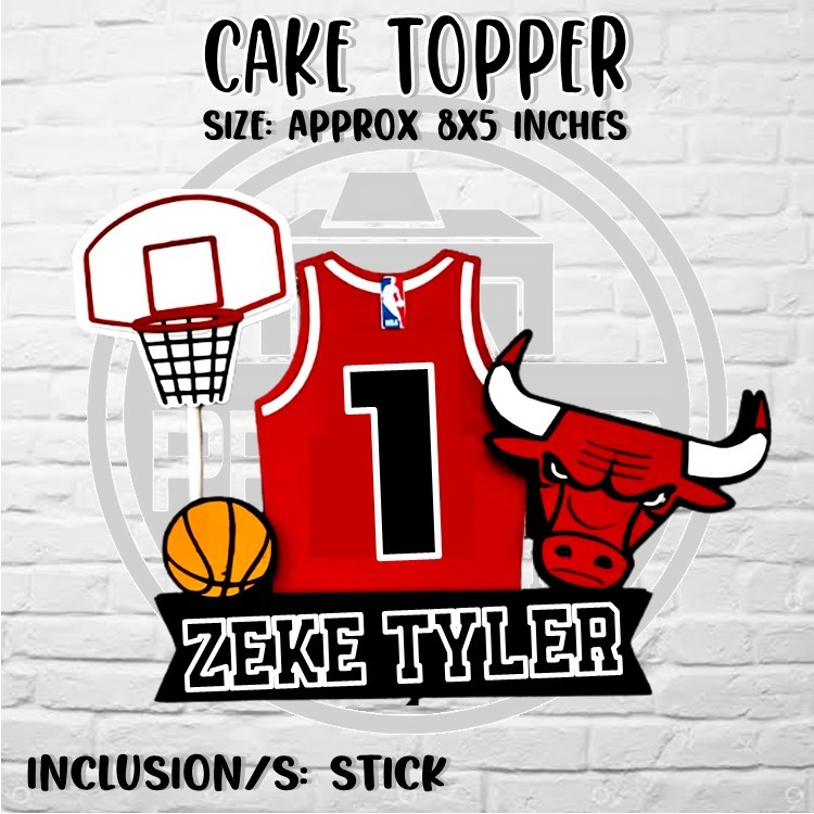 Chicago bulls theme cake topper | Shopee Philippines