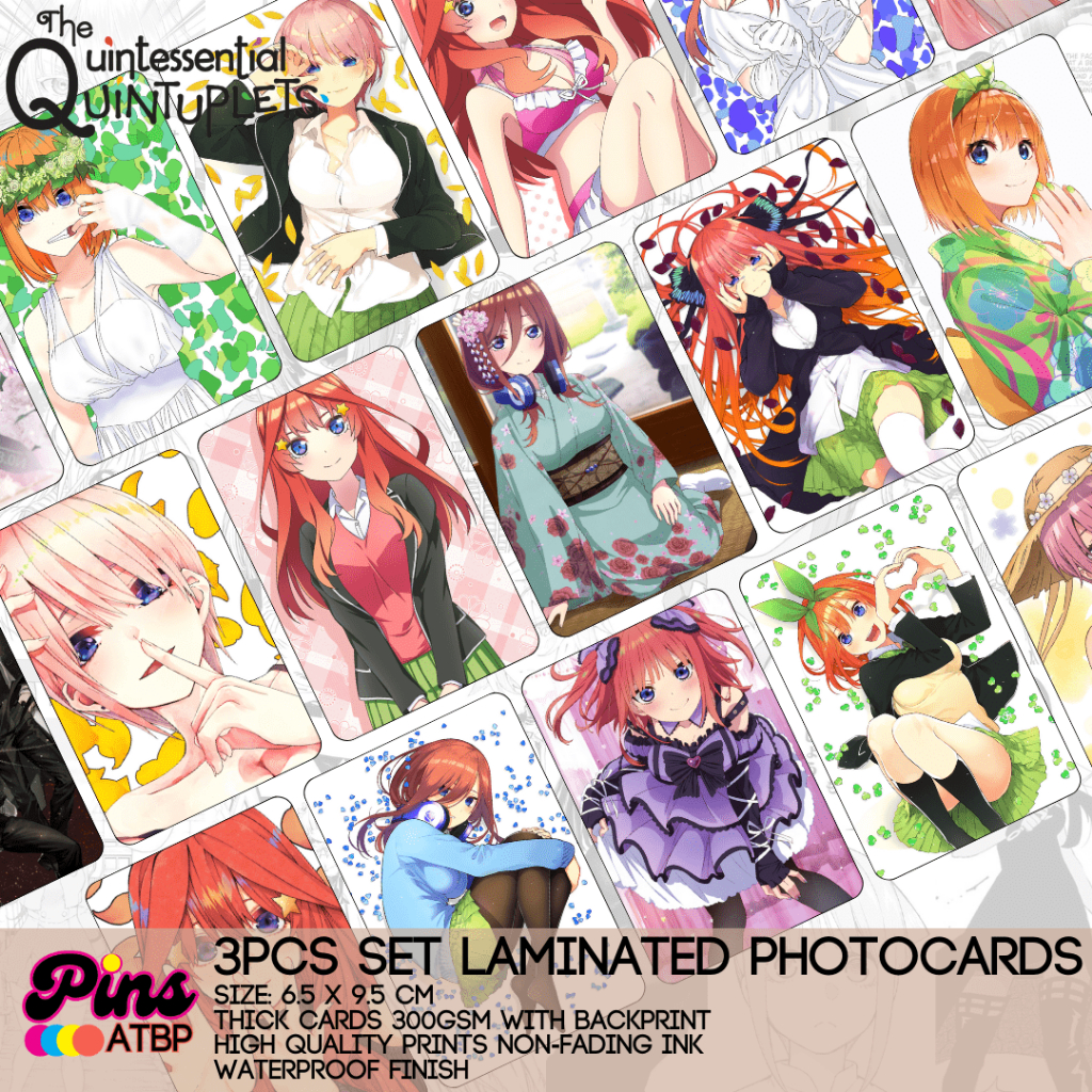 3PCS SET Quintessential Quintuplets Laminated Photocards - Pins ATBP ...