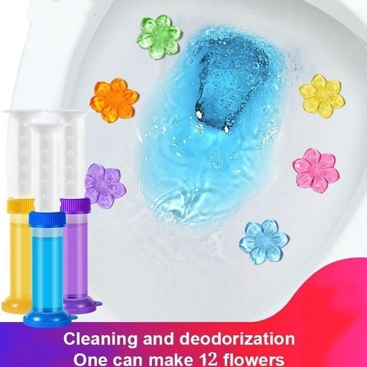 Gel Toilet Bowl Cleaner Flower Stamp Deodorizing Gel Stamp Toilet Fresh ...