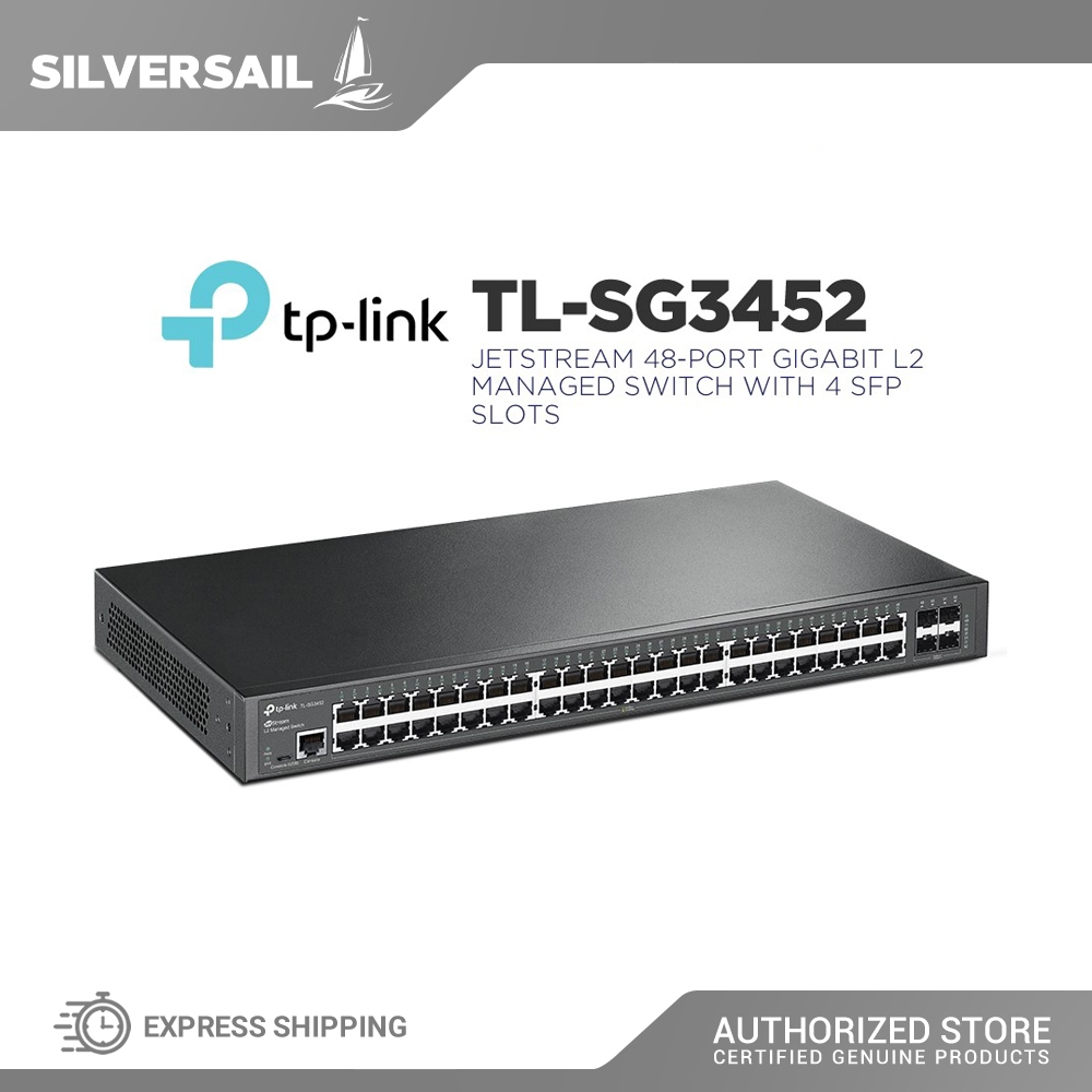 Tp-Link TL-SG3452 JetStream 48-Port Gigabit L2 Managed Switch with 4 ...