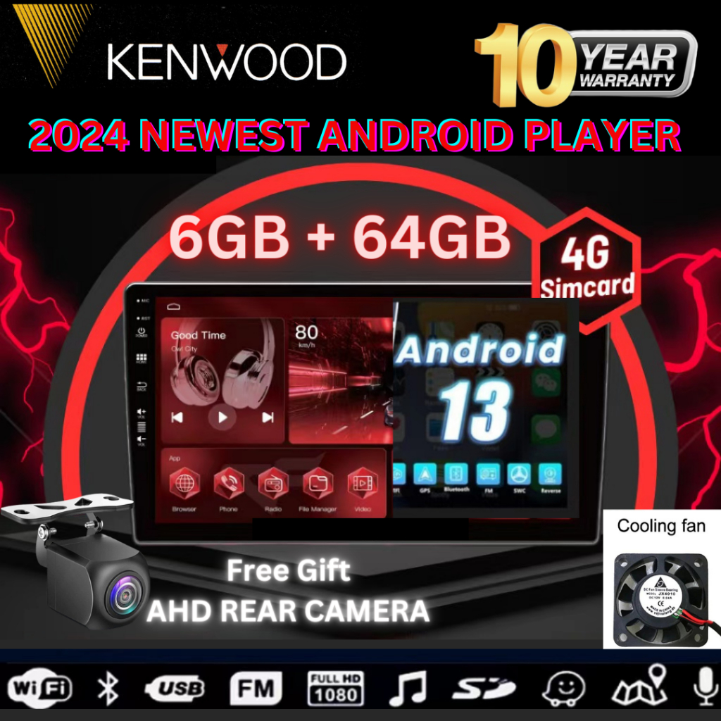 {New Arrivals} Kenwood Car Stereo Android Player [6GB RAM+64GB ROM] 7"9 ...