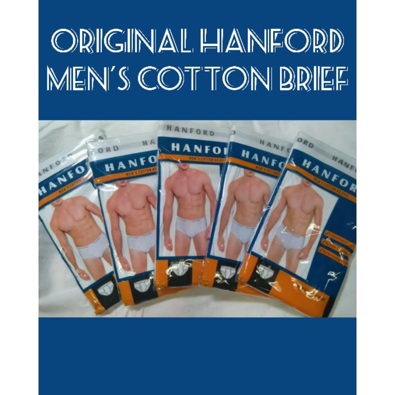 Hanford Original Full White Cotton Brief 3/6PCS | Shopee Philippines