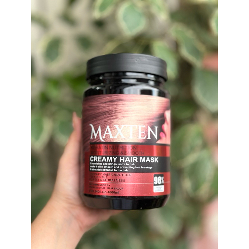 MAXTEN CREAMY HAIR MASK KERATIN NUTRITION MOISTURIZING & SMOOTH 1000ML ...