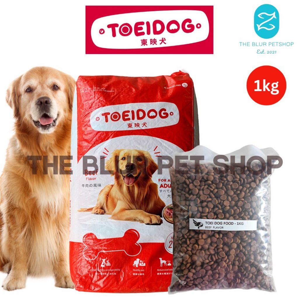 All Stages 1kg Toei Dog Adult Puppy Dogs Dry Food Snack | Shopee ...