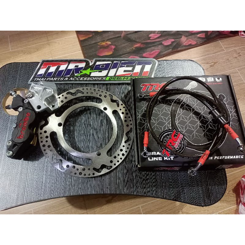 AEROX V1 V2 CALIPER SET 4POT FRONT WITH DISC+TRC HOSE+ CALIPER | Shopee ...