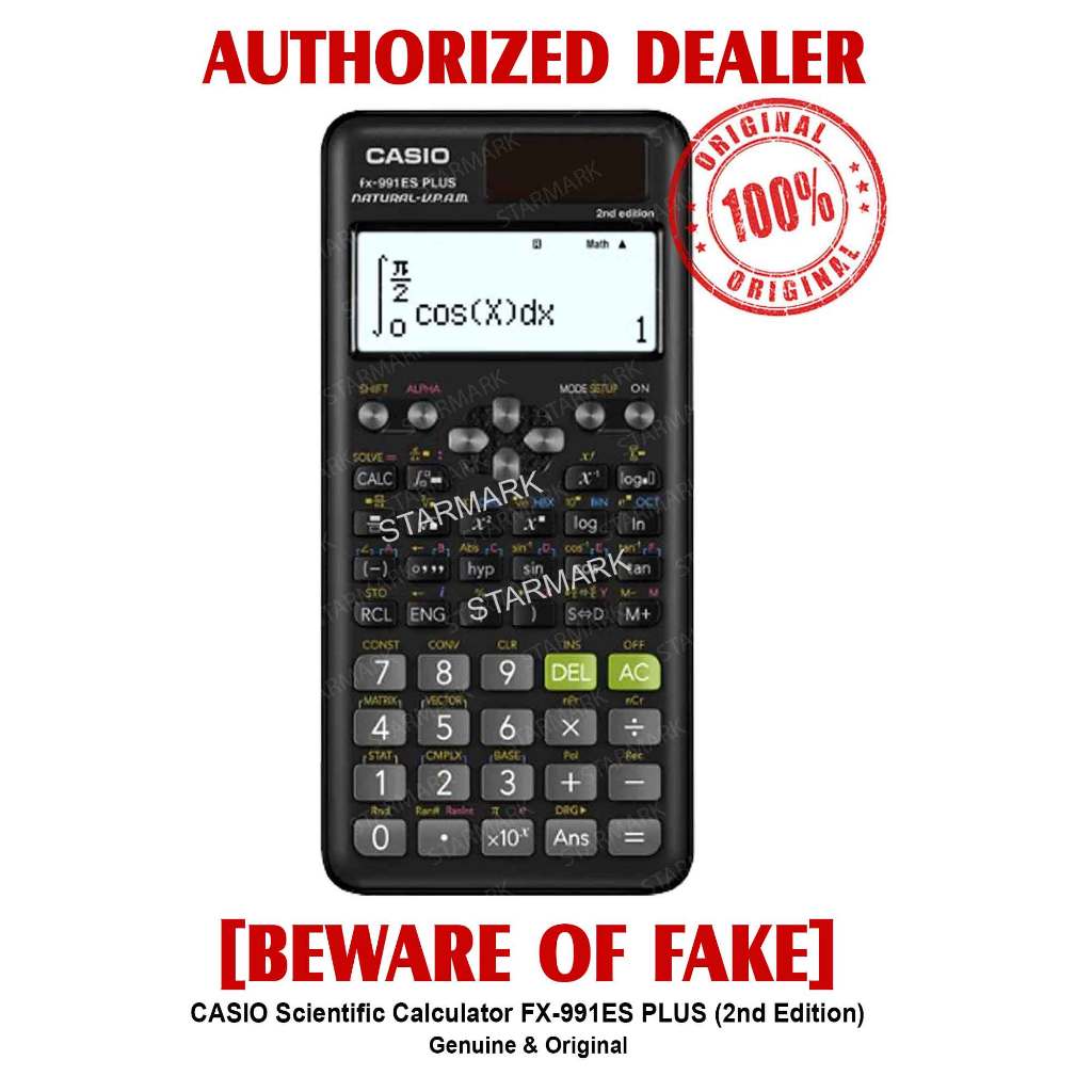 Casio Scientific Calculator FX-991ES Plus Calculators 2nd Edition Heavy Duty FX991ES - 1 Unit ...