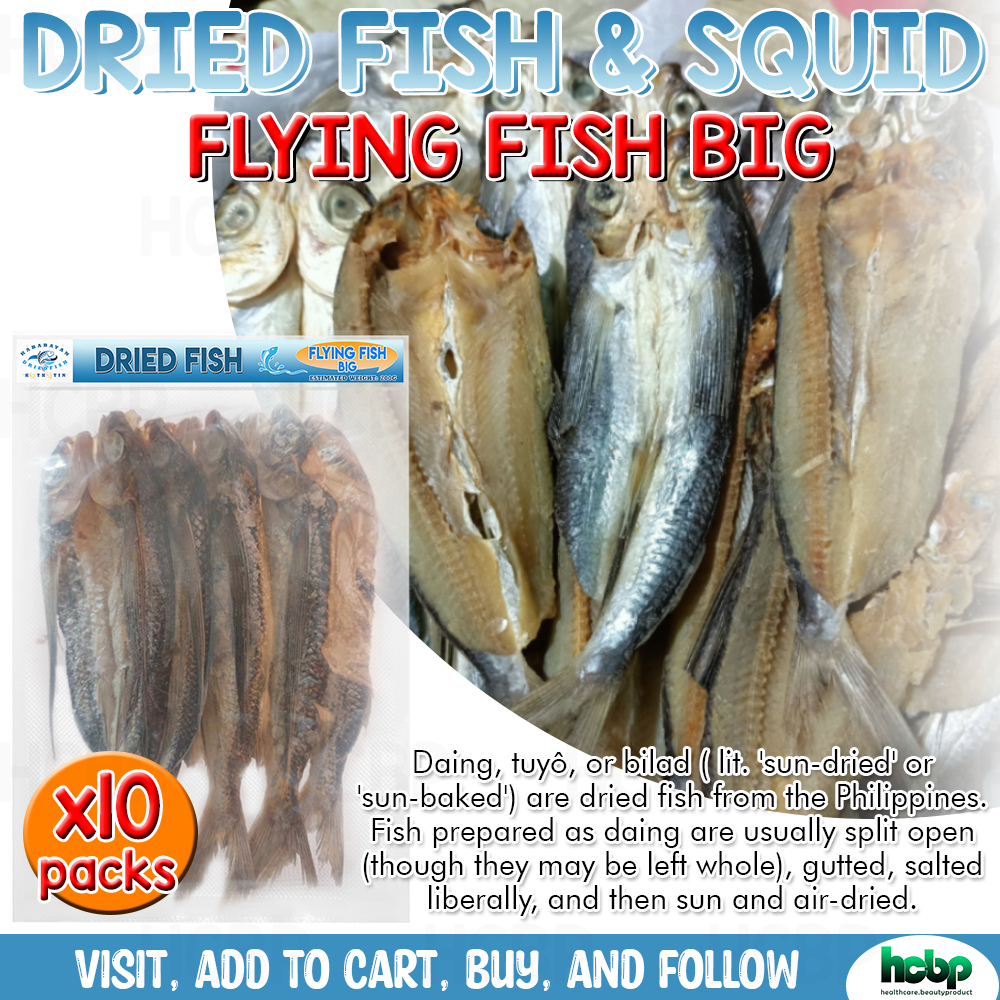 Dried Fish FLYING FISH BIG Daing na Barongoy Isda ( 200g/400g/1kg ) Sun ...