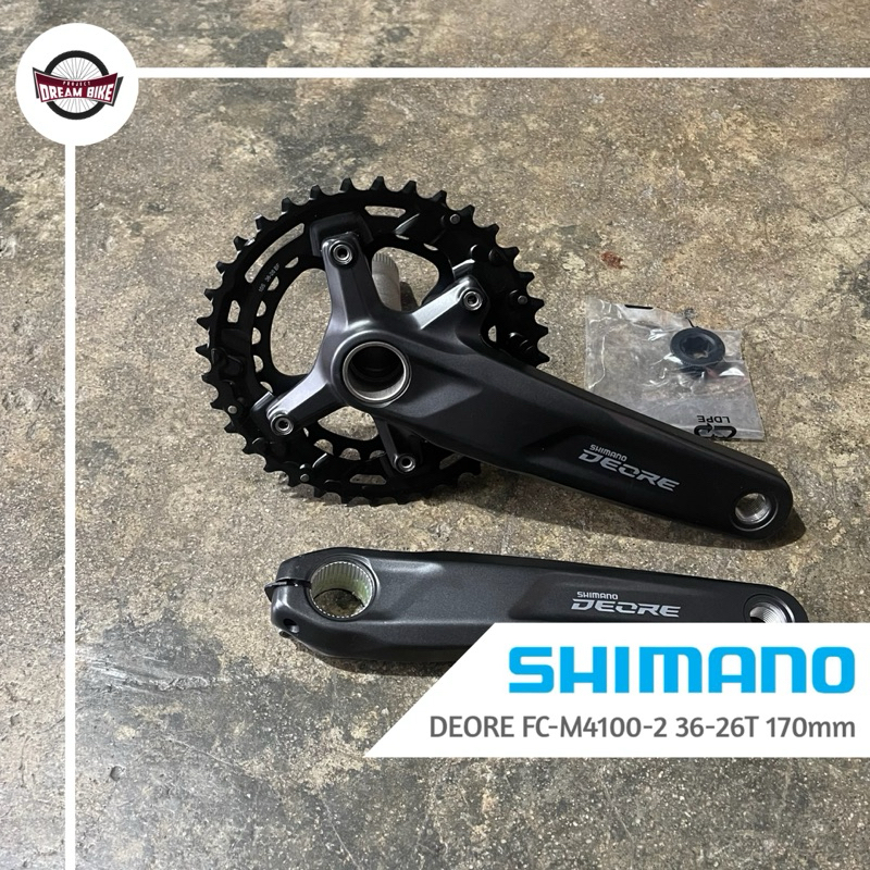 SHIMANO DEORE Crank Set FC-M4100-2 2x 36-26T 170mm Hallowtech | Shopee Philippines
