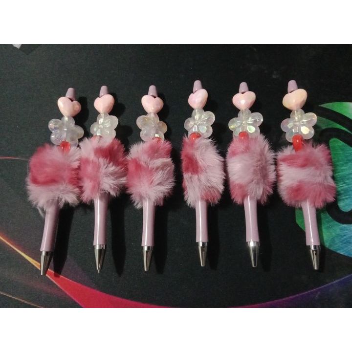 Beaded Pens Pink Fur Series | Shopee Philippines
