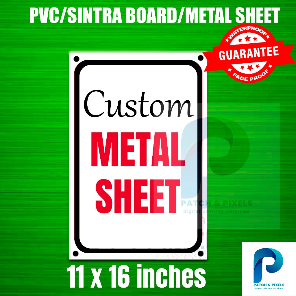 Customized Metal Sheet Safety Signages 11 x 16 inches | Shopee Philippines