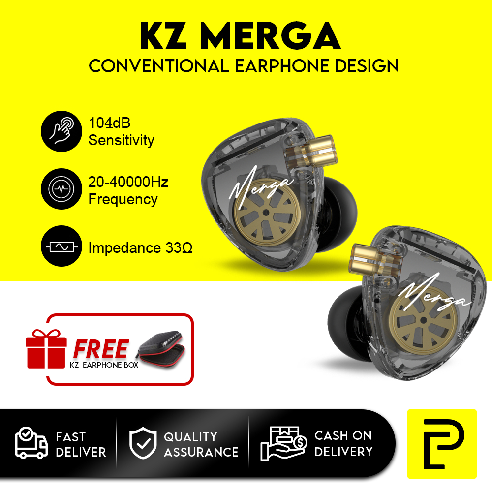 KZ Merga Dynamic Drivers Earphones Dual-Dynamic IEM with Excellent Frequency Curve | Shopee ...
