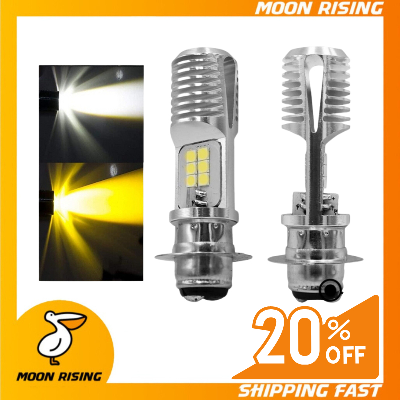 MOTORCYCLE T19 B35 H4 LED HEADLIGHT 12 LED SUPER BRIGHT DUAL COLOR MDL KILLER 1516 2516 3516 ...