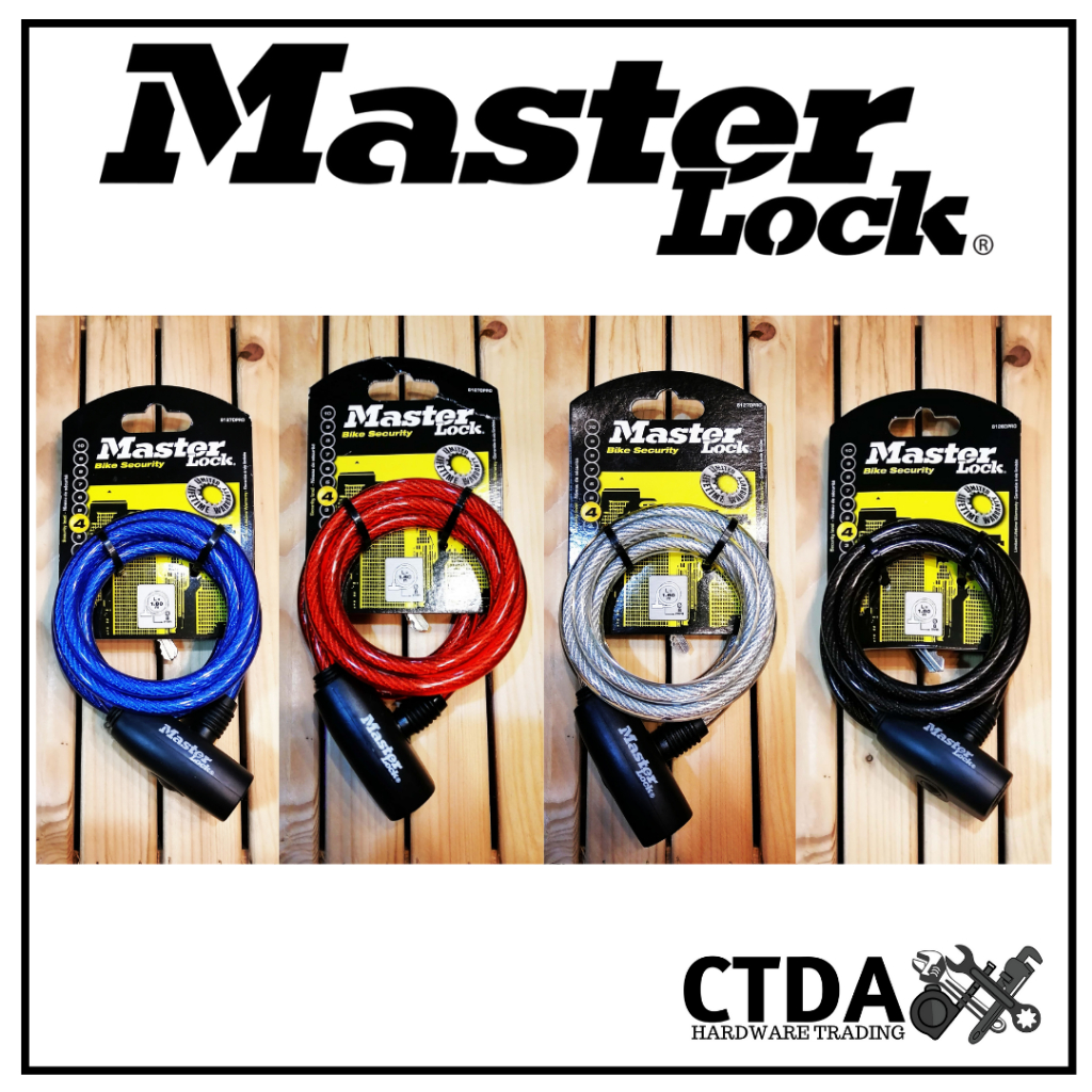 MASTER LOCK Key Operated Function MASTER BICYCLE/MOTORCYCLE CABLE LOCKS ...