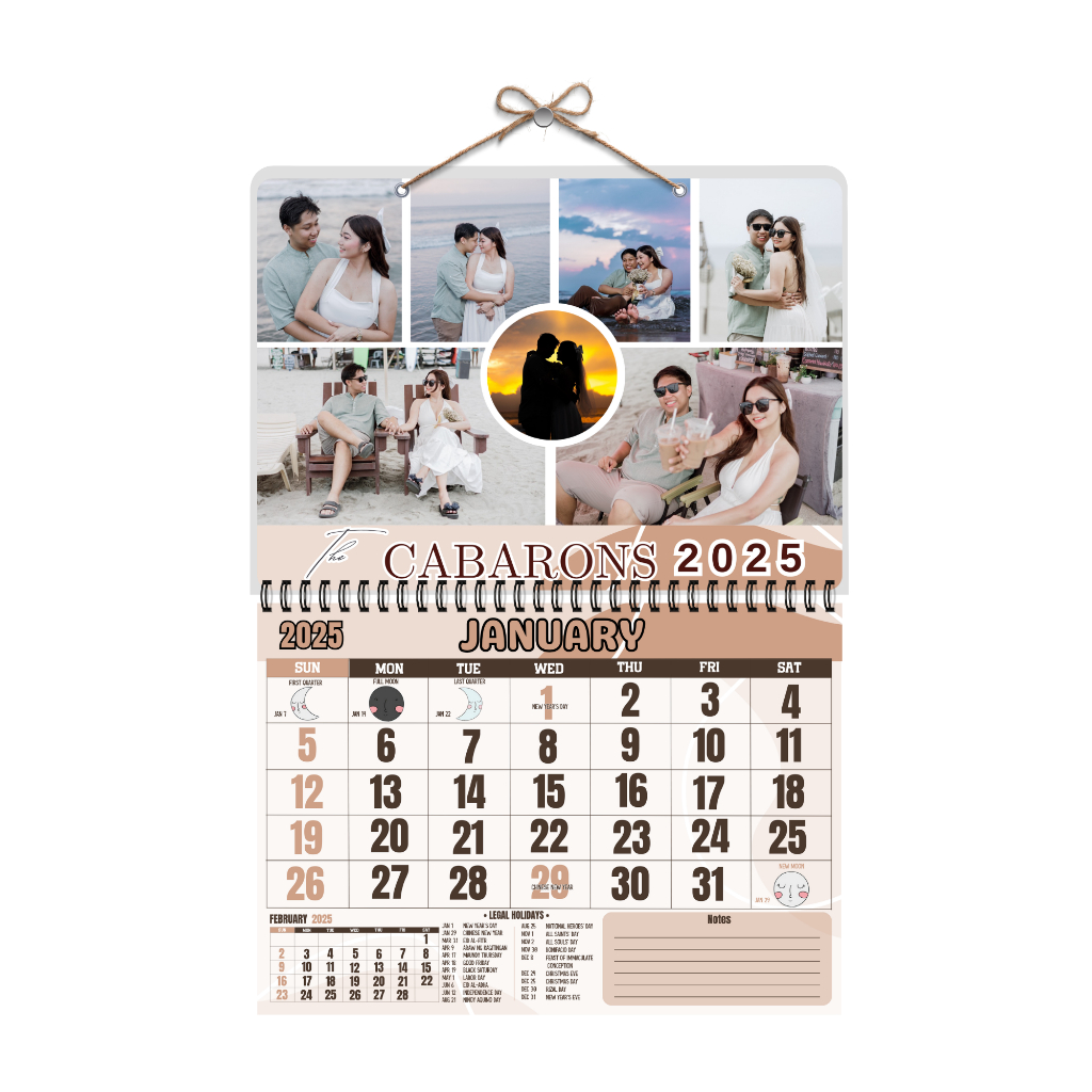 2025 Calendar Laminated Personalized/Customized Flipper | Shopee ...
